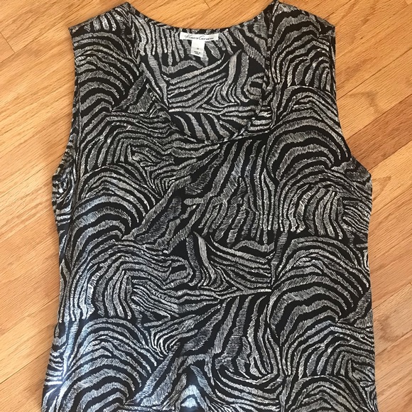 Kenneth Cole | Tops | Kenneth Cole Zebra Shell | Poshmark